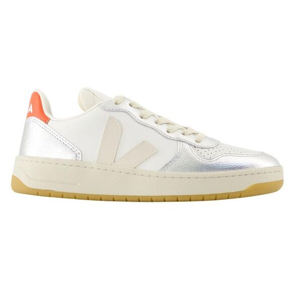 Veja | Shoes | Veja V Laceup Sneaker Women Metallic Silver Sneakers ...